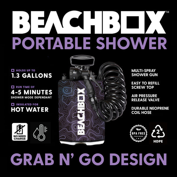 Buy Portable Shower Tank Elevation for the Beach and Camping from BeachBox